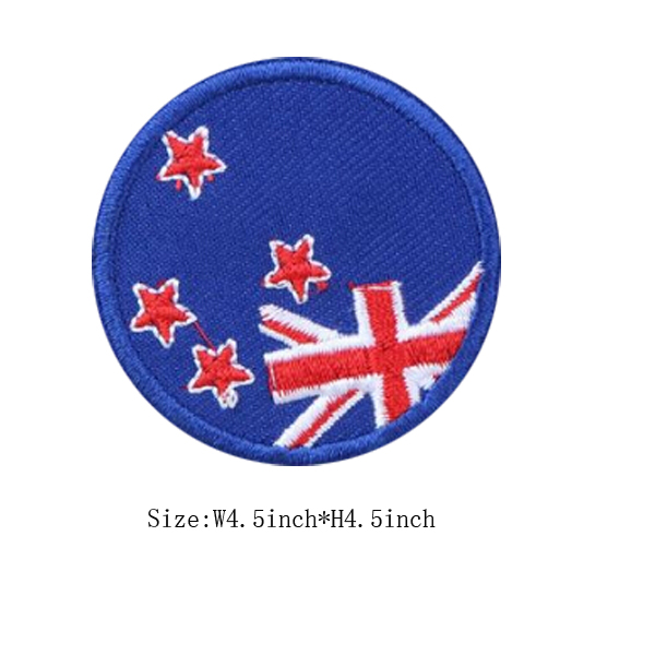 Custom Iron on New Zealand Flag Embroidery Patch Design For Clothes ...