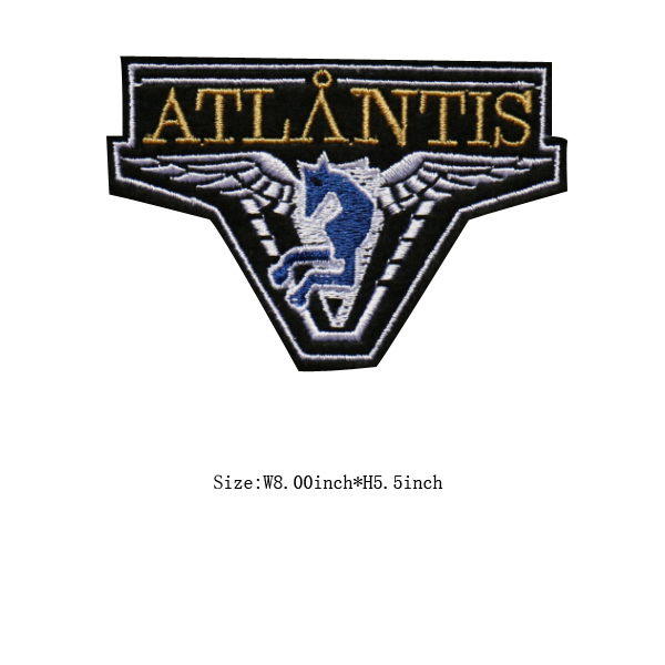Custom Iron on Atlantis Design Embroidery patch,Embroidery patch