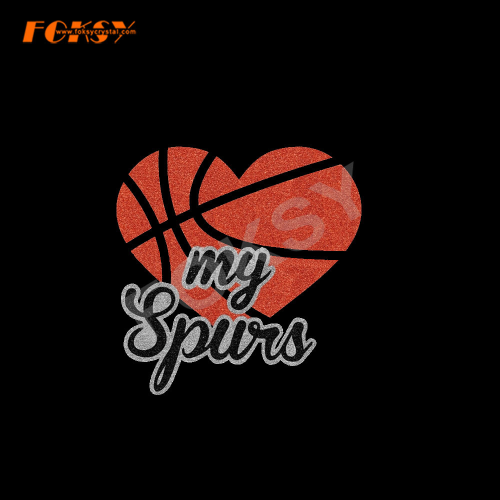 My Spurs Hot Fix Rhinestone Transfer,Sports